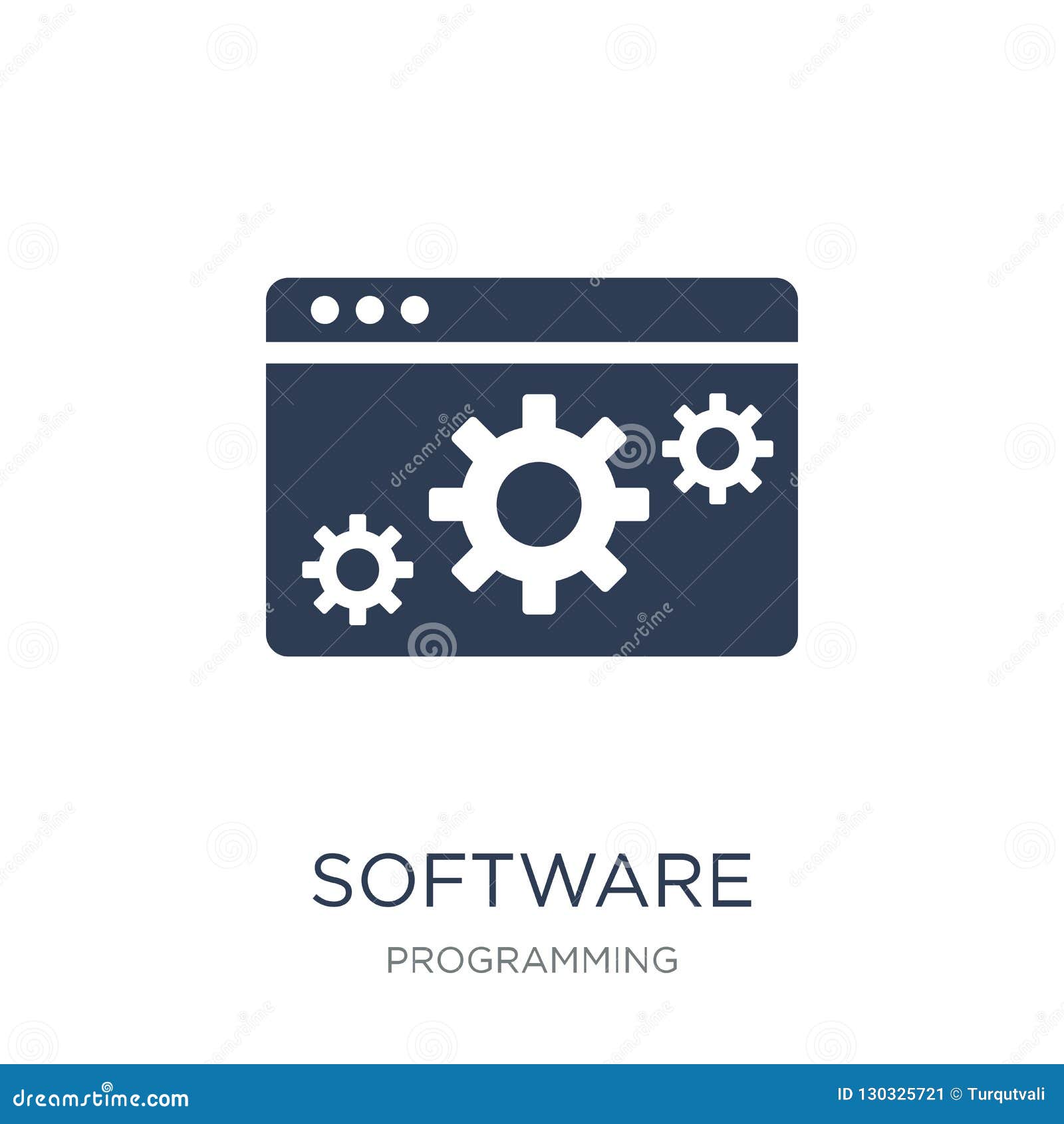 Softwarepictogram in Vlak Vectorsoftwarepictogram Op Witte Backgro ...