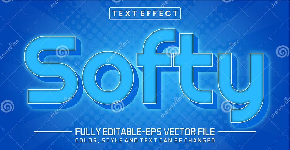 Softy Text Editable Style Effect Stock Vector - Illustration of text ...