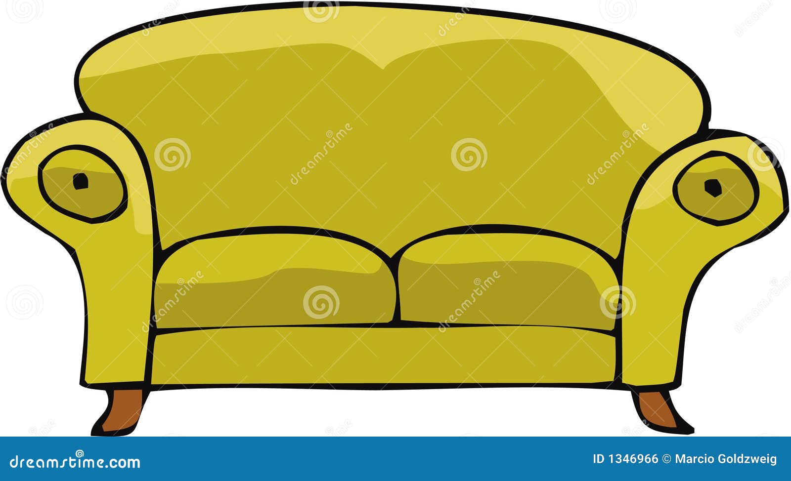 Sof? 02 ilustración del vector. Ilustración de casero - 1346966