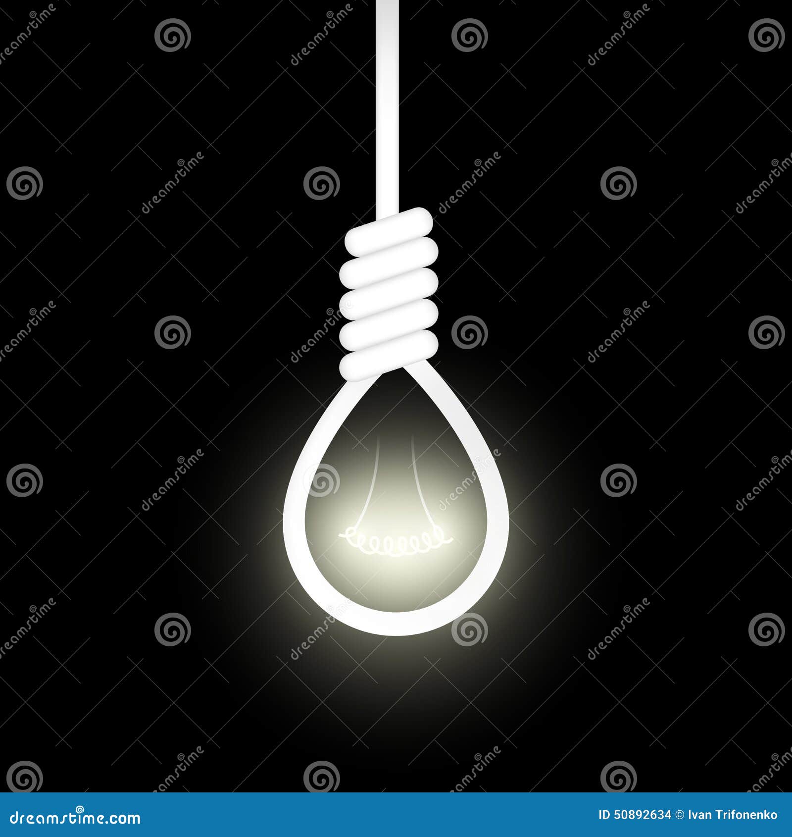 Soga De La Horca Con La Luz Dentro Ilustración del Vector - Ilustración ...