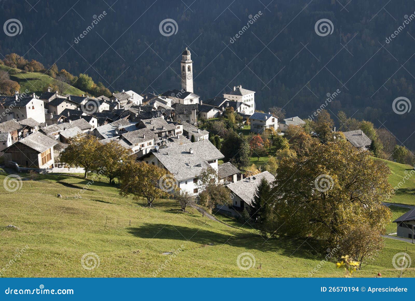 Soglio in Bregaglia Region - Switzerland Stock Photo - Image of ...