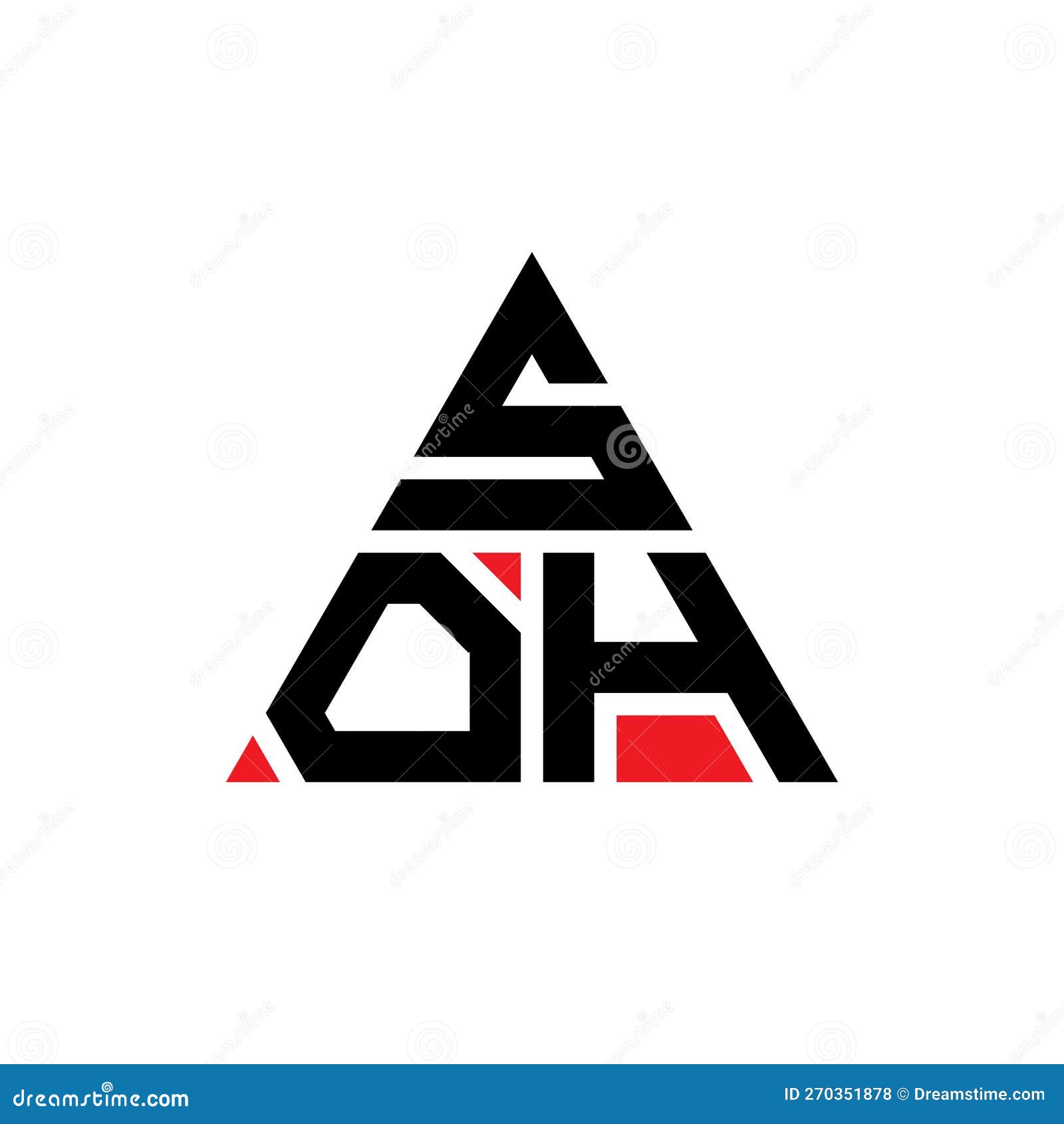 SOH Triangle Letter Logo Design with Triangle Shape. SOH Triangle Logo ...