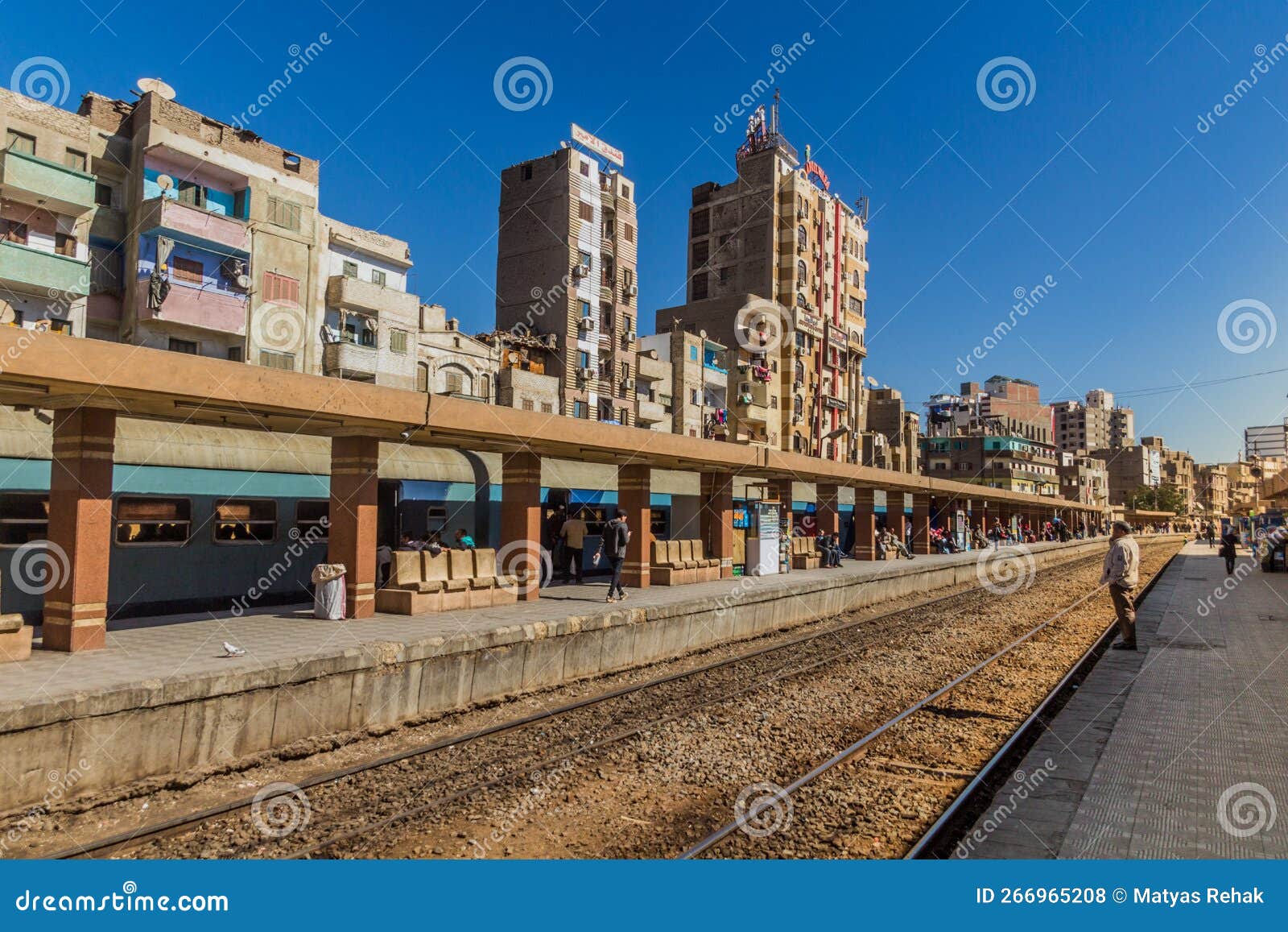 SOHAG, EGYPT: FEB 11, 2019: Railway Station in Sohag, Egy Editorial ...
