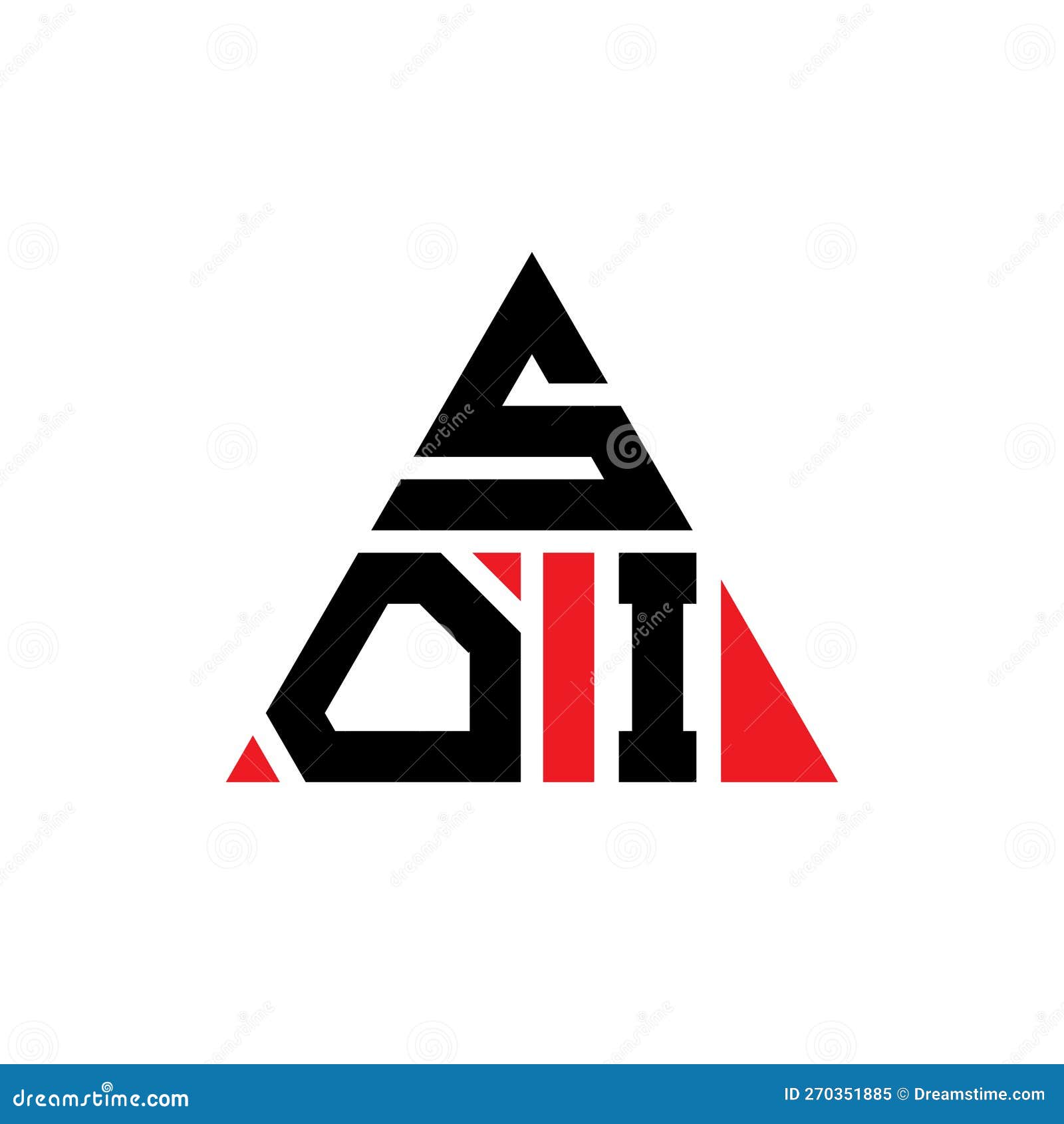 SOI Triangle Letter Logo Design with Triangle Shape. SOI Triangle Logo ...
