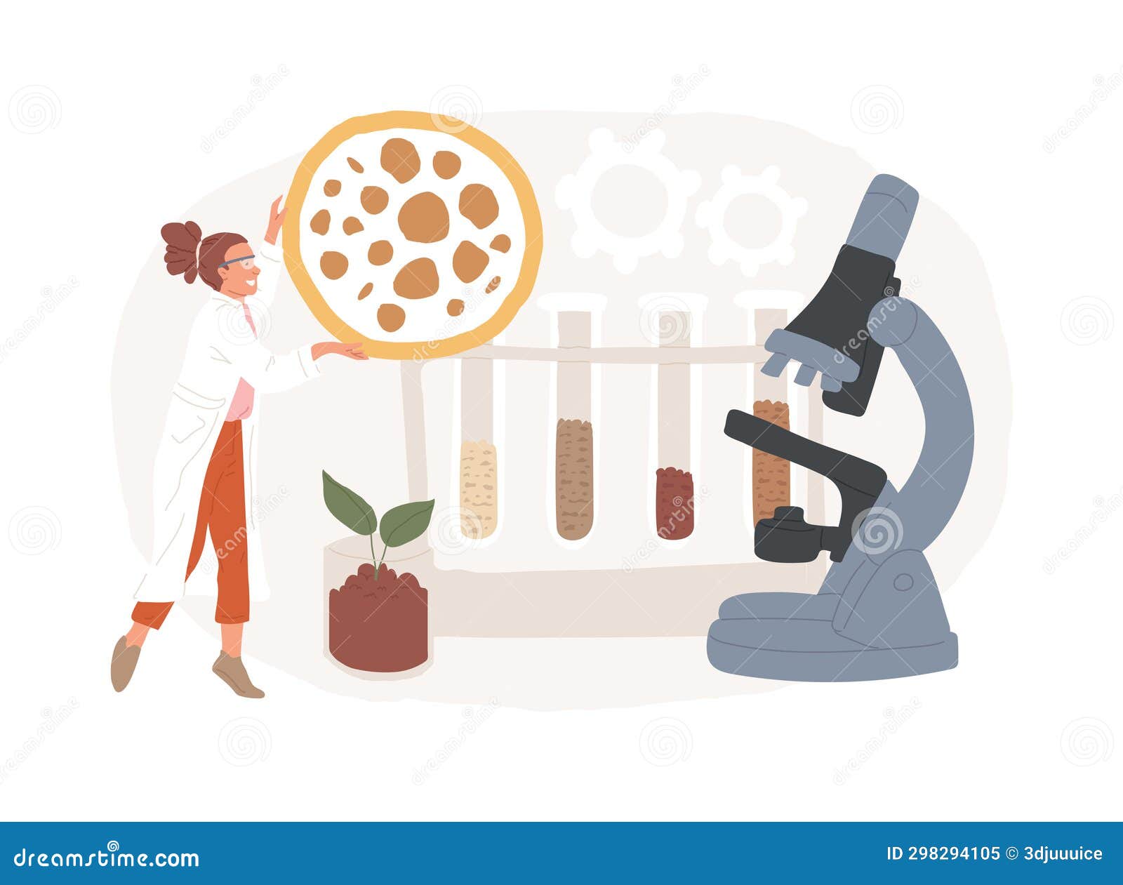 Soil Analysis Isolated Concept Vector Illustration. Stock Vector ...
