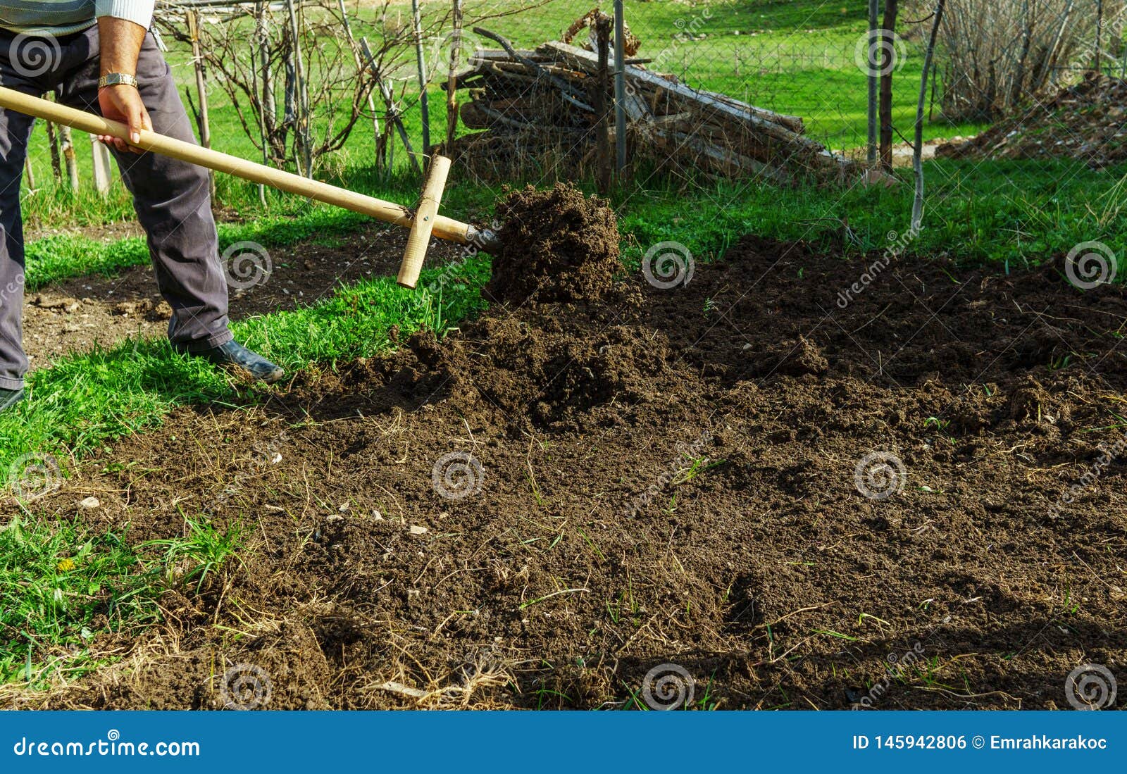 Soil anchoring preperation stock photo. Image of autumn - 145942806