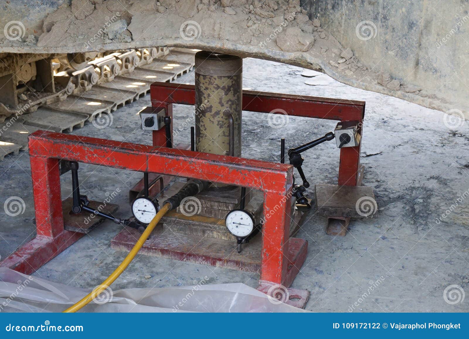 Soil Bearing Capacity Test by Plate Bearing Test Stock Photo - Image of ...
