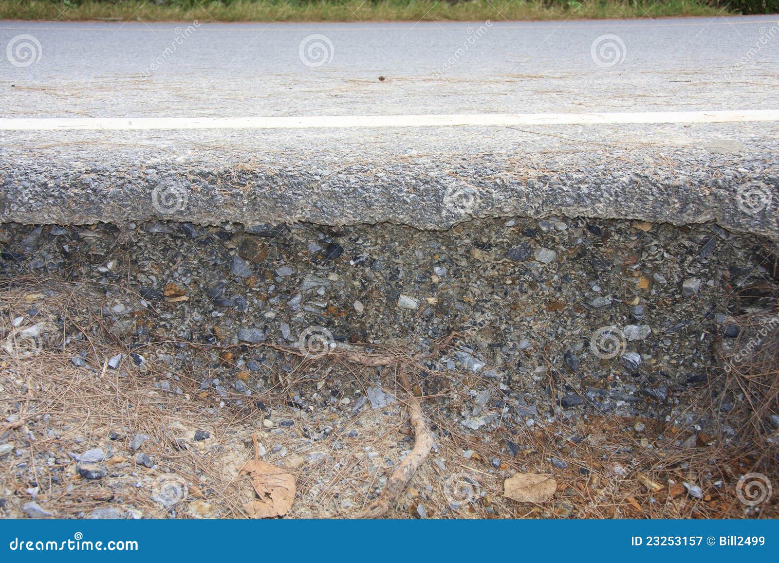 Soil Beneath the Asphalt Road. Stock Image - Image of pattern, empty ...