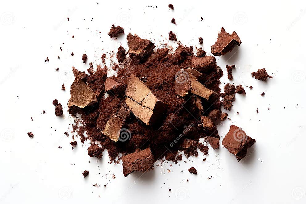 Soil Chunks a Top View of Small Soil Chunks Scattered Stock Photo ...