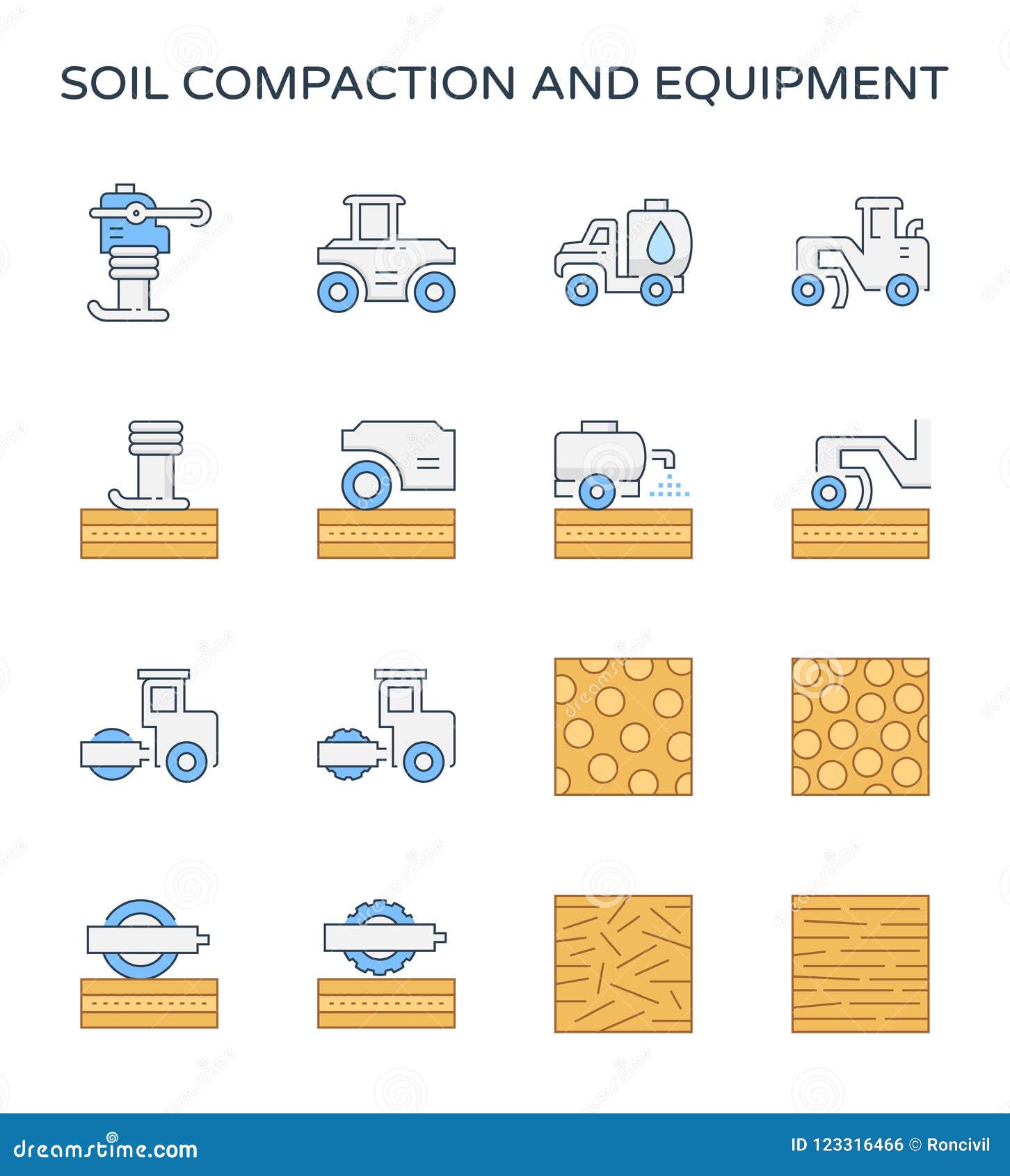 Soil compaction icon stock vector. Illustration of heavy - 123316466