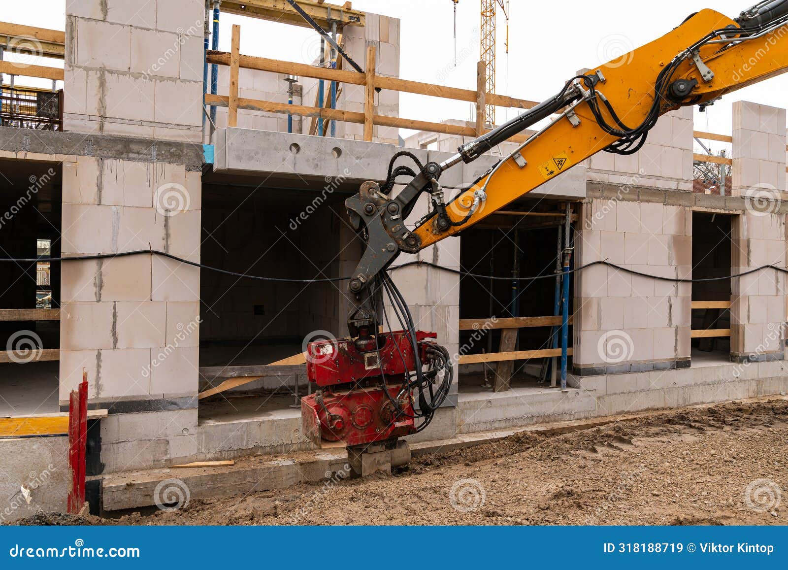 Soil Compaction at the Foundation of a Building Under Construction ...