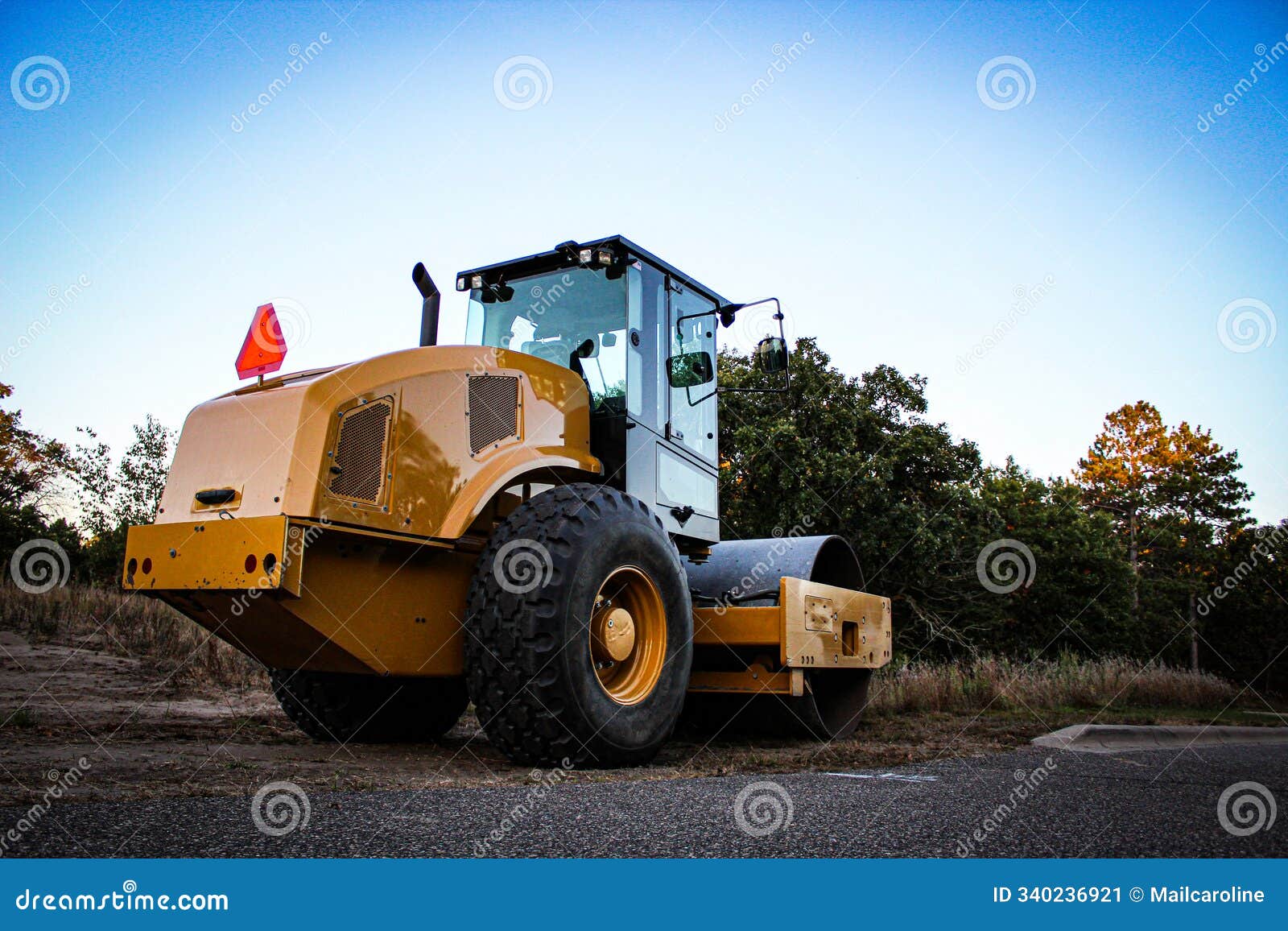 Soil Compactor With Vibratory Padfoot Drum. Heavy Duty Machinery ...