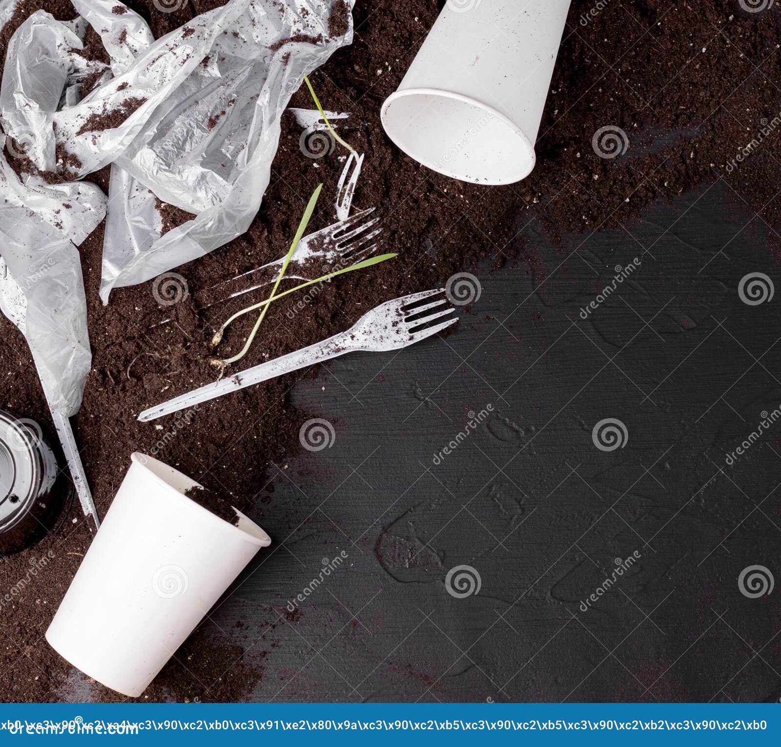 Soil Contaminated with Plastic Debris Stock Photo - Image of polluted ...