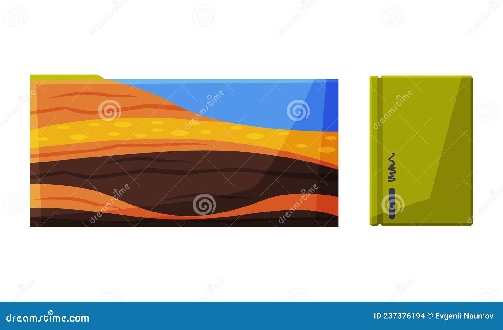 Soil Cross Section As Geology Sampler for Research Vector Set Stock ...