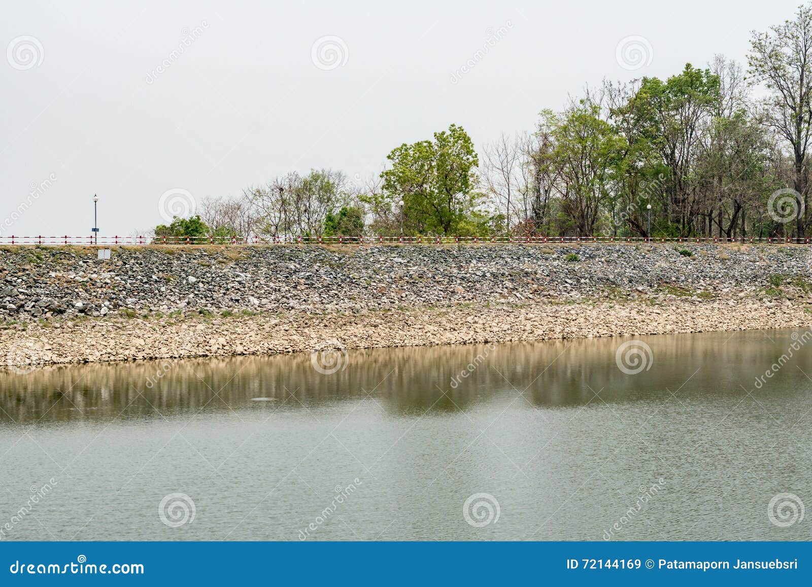 Soil dam stock image. Image of flowing, overflow, soil - 72144169