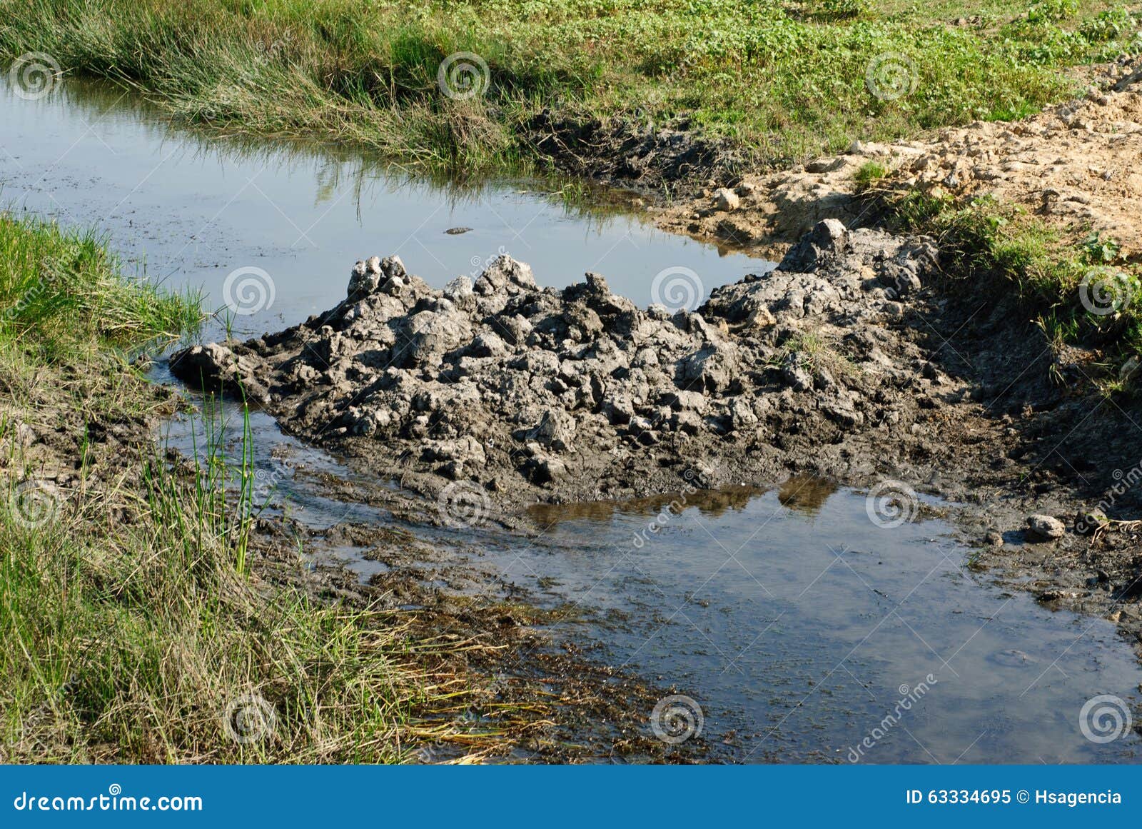 Soil dam stock image. Image of lock, pool, green, melioration - 63334695