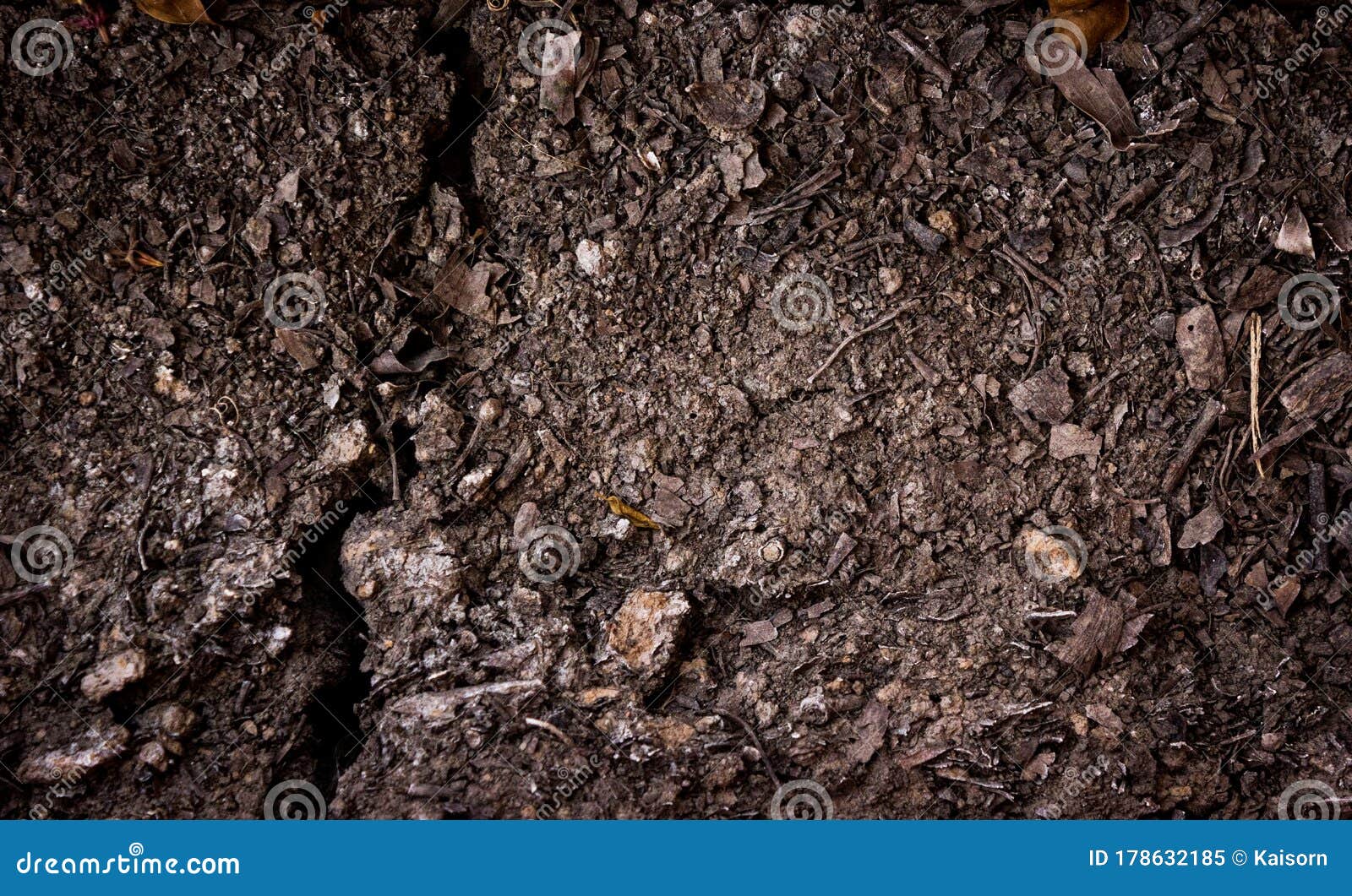 Soil Dark Ground Surface Top View Texture and Background Stock Image ...