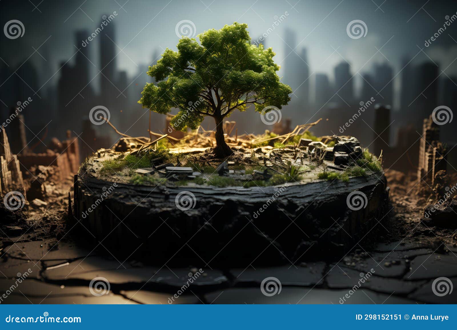 Soil Degradation Illustration Concept On White Background Cartoon ...