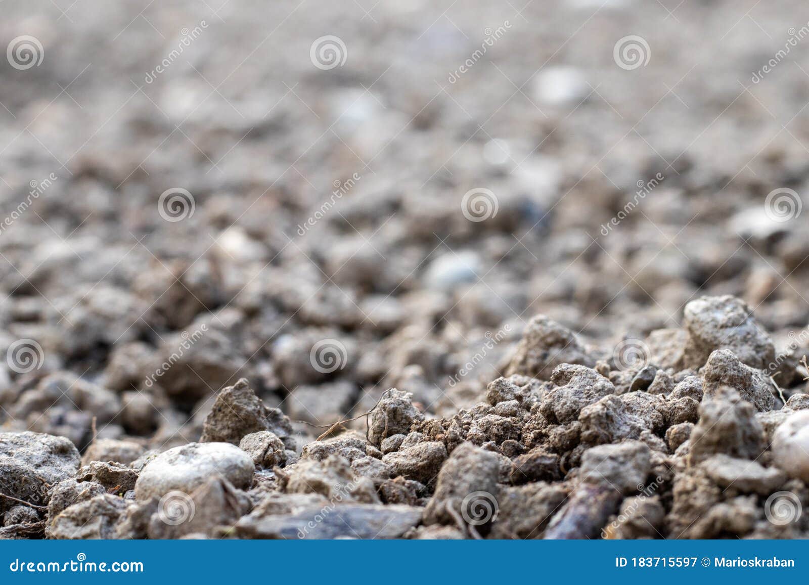 Soil Dirt Closeup with Small Rocks and Stones Stock Image - Image of ...