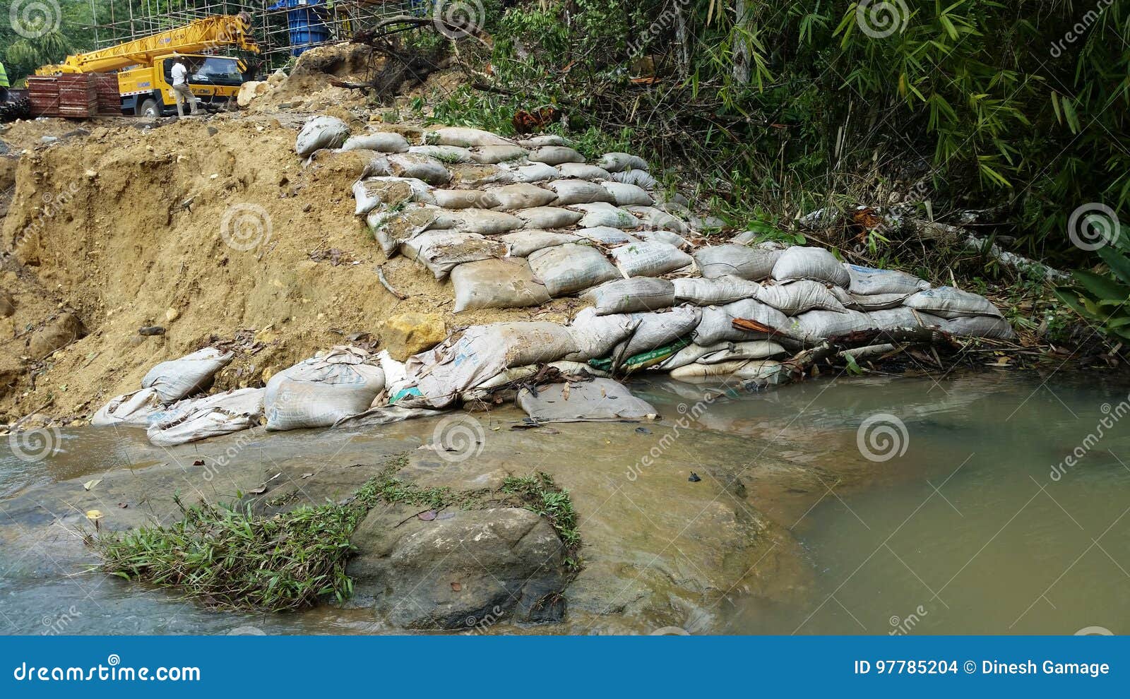 Soil erosion control editorial stock image. Image of removing - 97785204