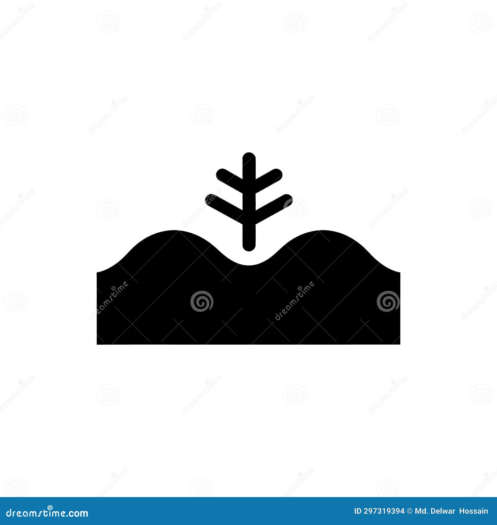 Soil Erosion Icon. stock vector. Illustration of sign - 297319394