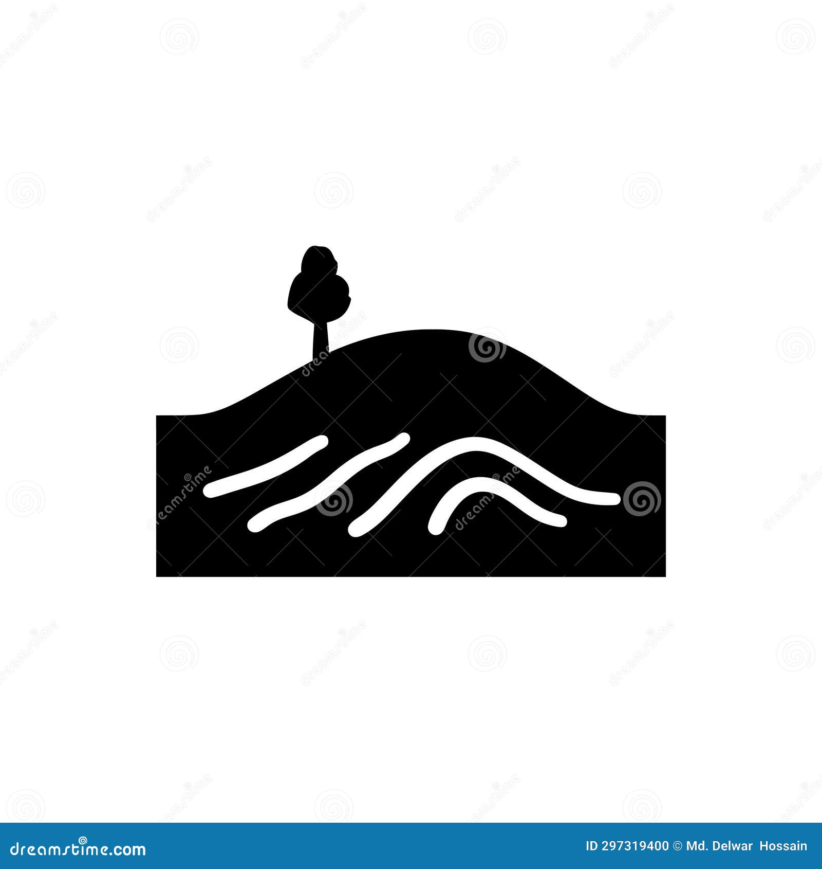 Soil Erosion Icon. Vector Illustration | CartoonDealer.com #297319400