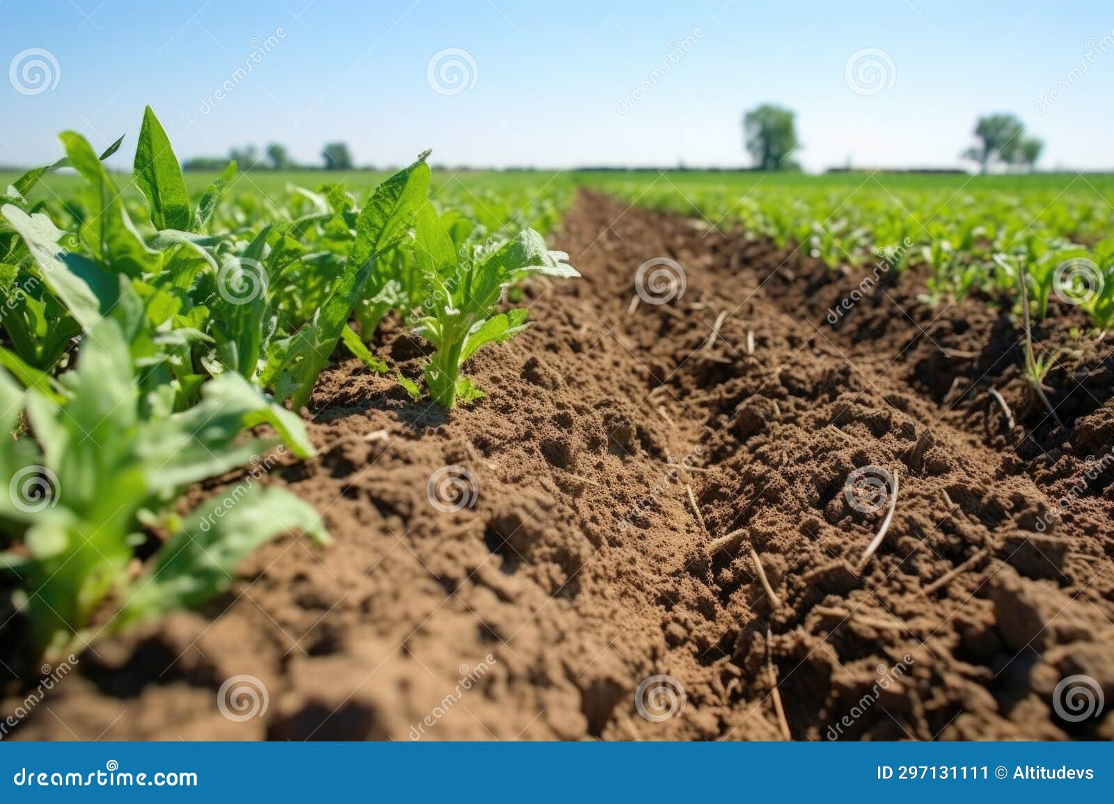 Soil with Established Cover Crops Preventing Erosion Stock Image ...