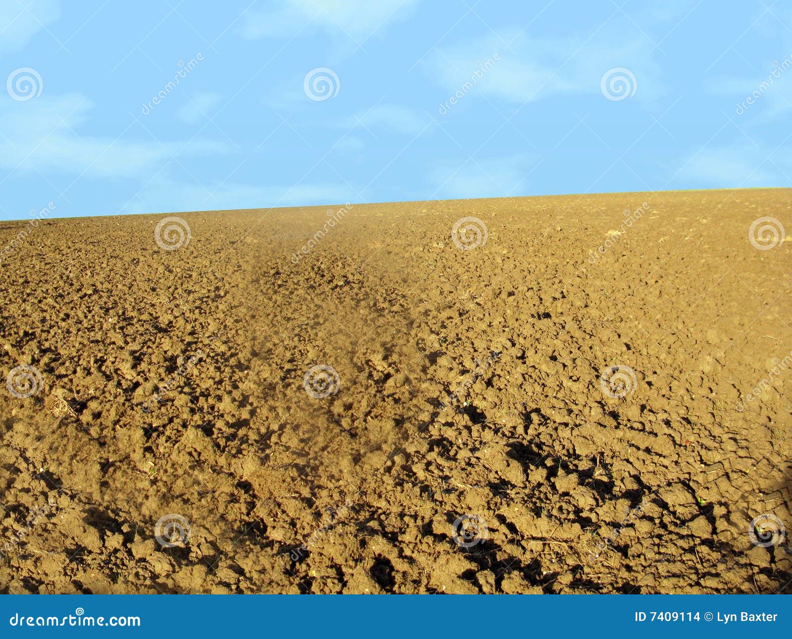 Soil field stock photo. Image of colorful, cloudy, outside - 7409114
