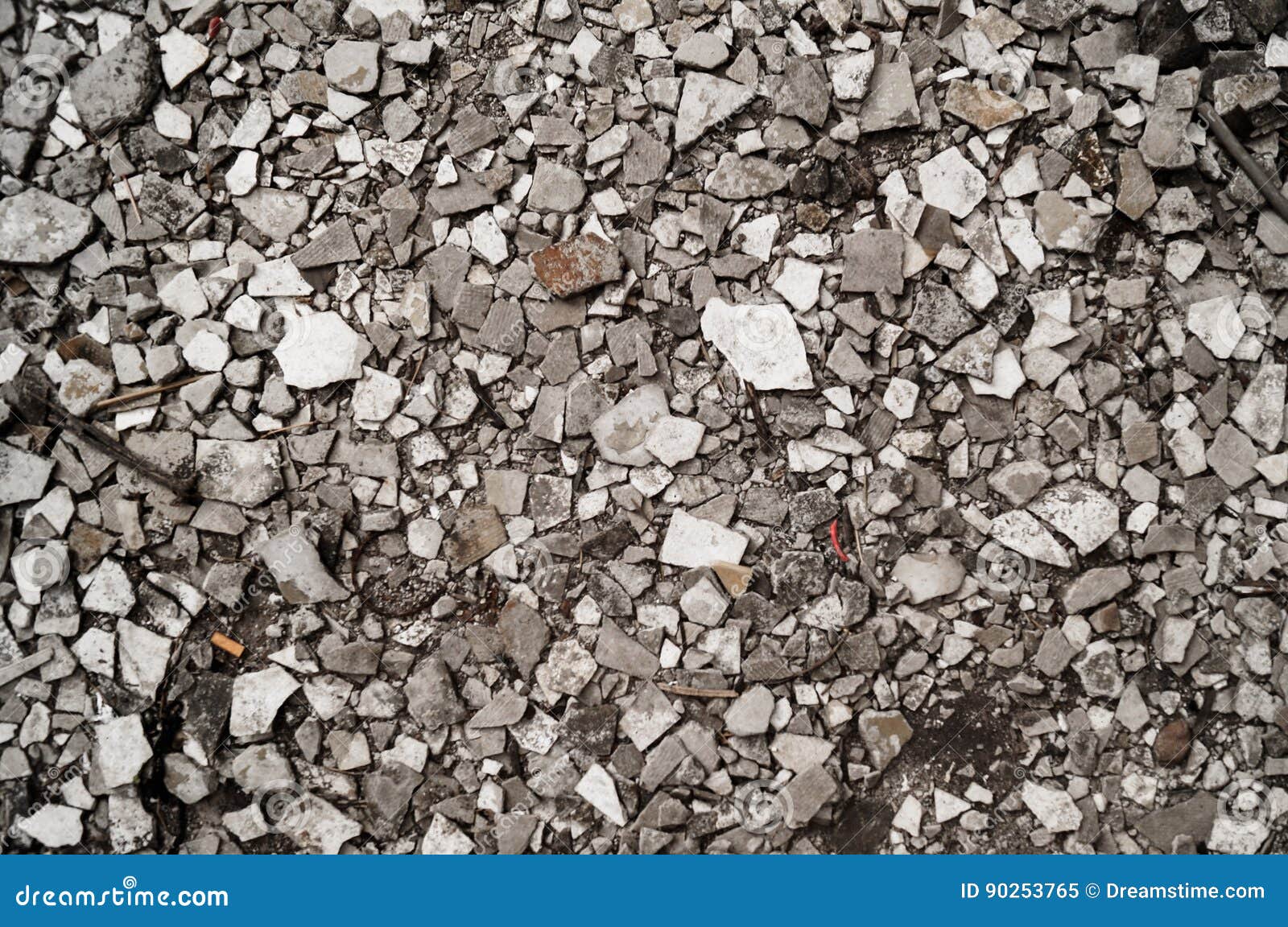 Soil full of broken rocks stock image. Image of soil - 90253765
