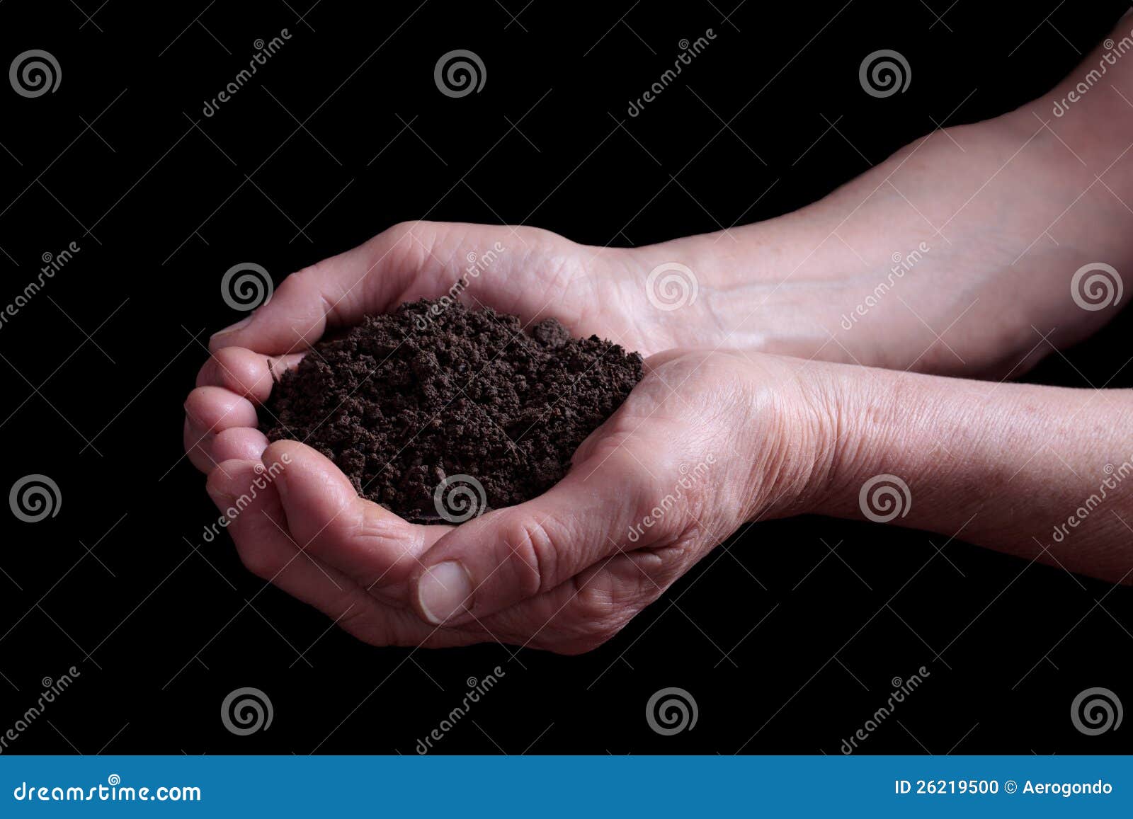 Soil in hands stock photo. Image of agriculture, earth - 26219500
