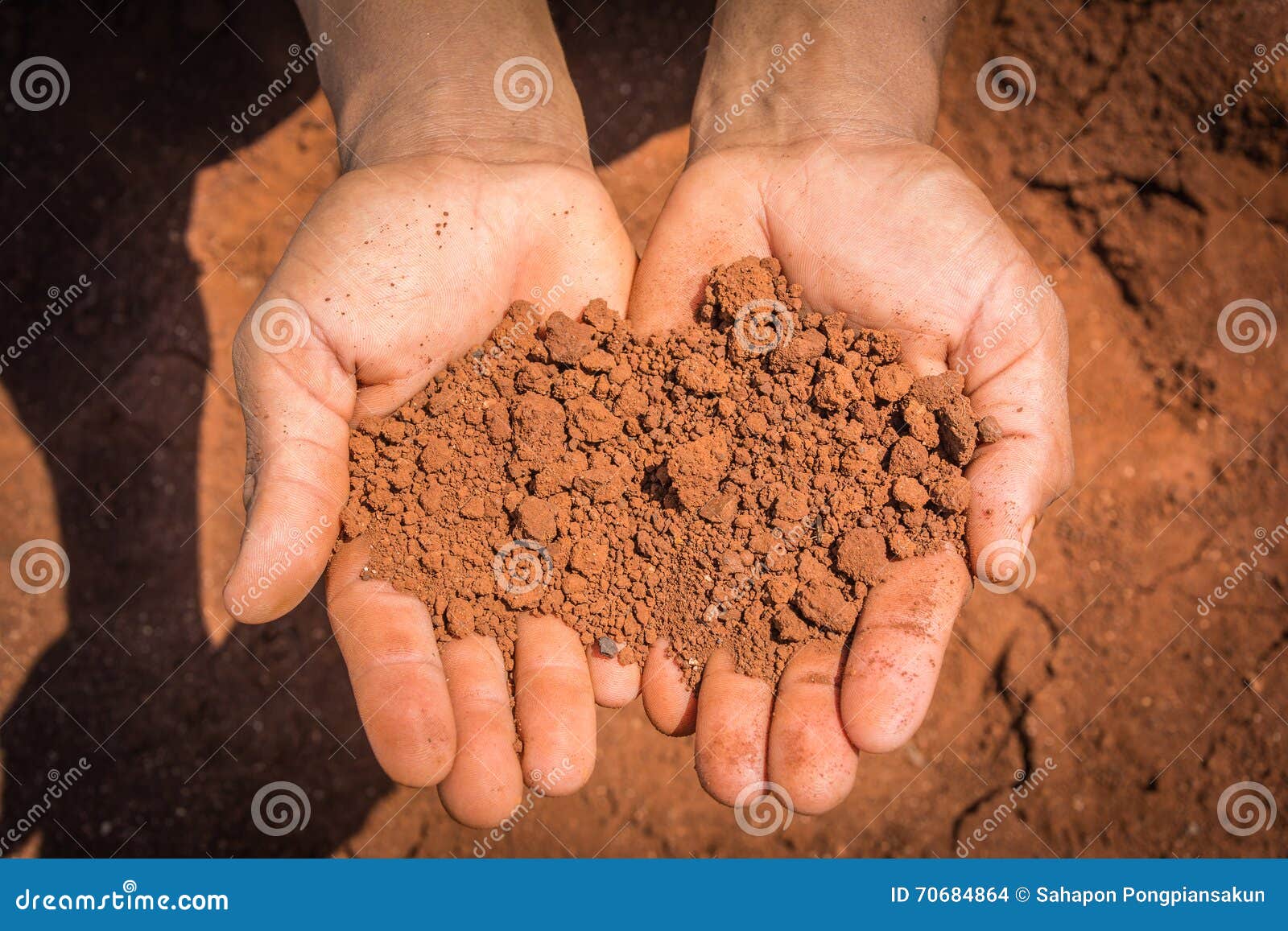 Soil on the Hands in the Drought Land. Stock Photo - Image of global ...