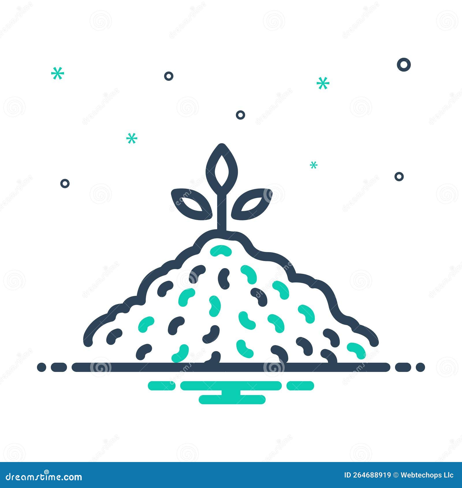 Mix Icon For Soil, Plant And Sprout Royalty-Free Stock Photography ...