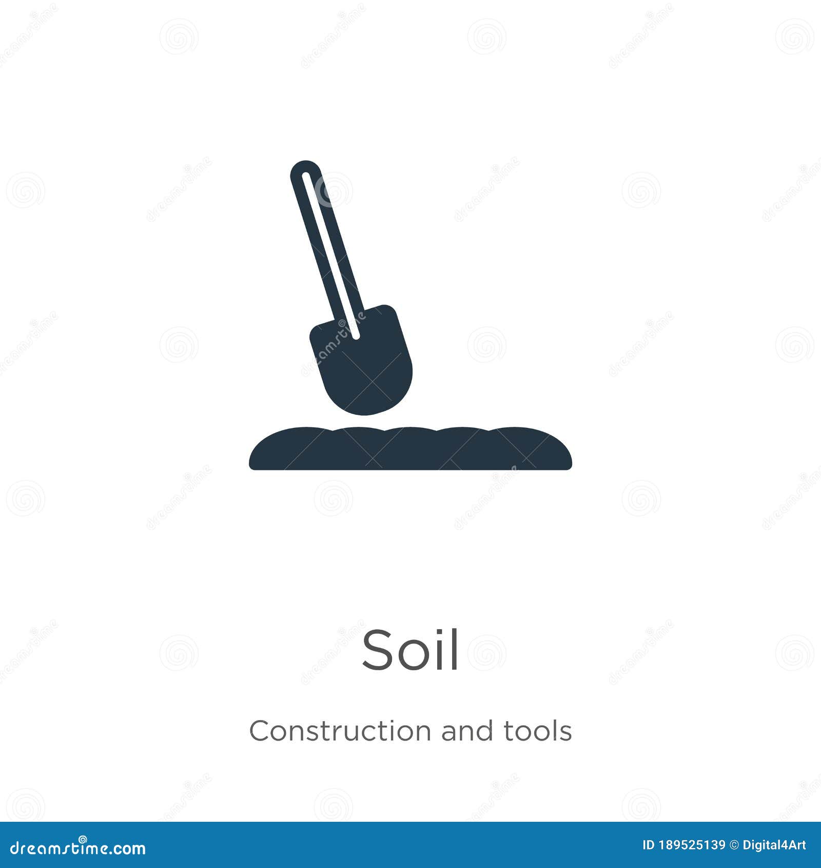 Soil Icon Vector. Trendy Flat Soil Icon from Construction and Tools ...