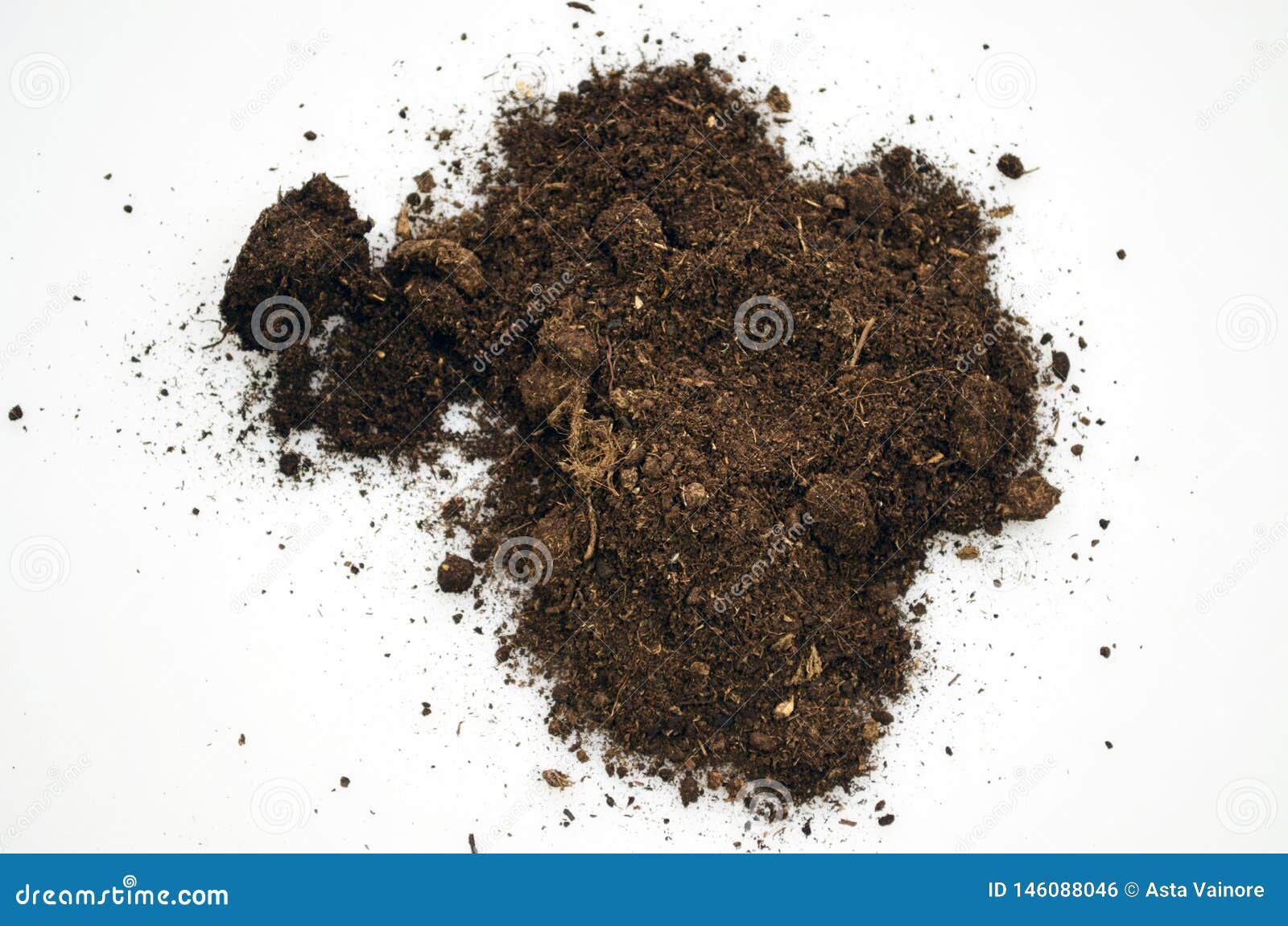 Soil Isolated on White Background. Stock Photo - Image of close, earth ...