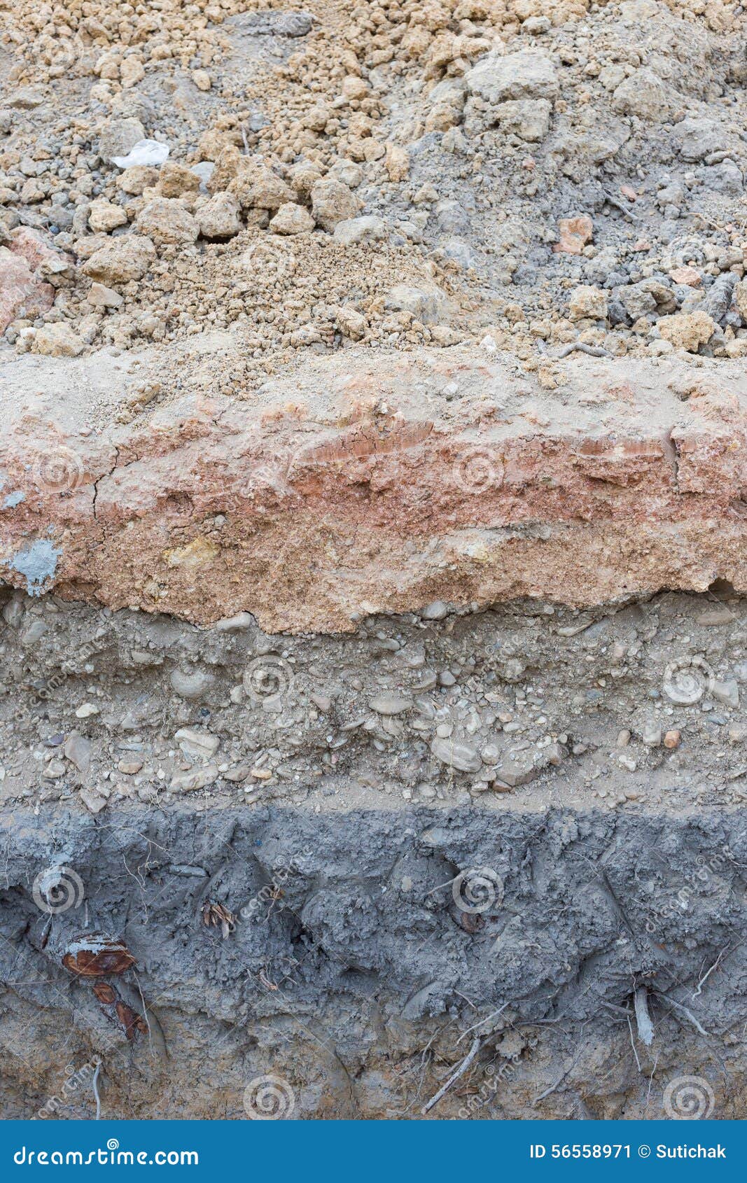 Soil Layers in Underground Earth of Science Stock Image - Image of ...