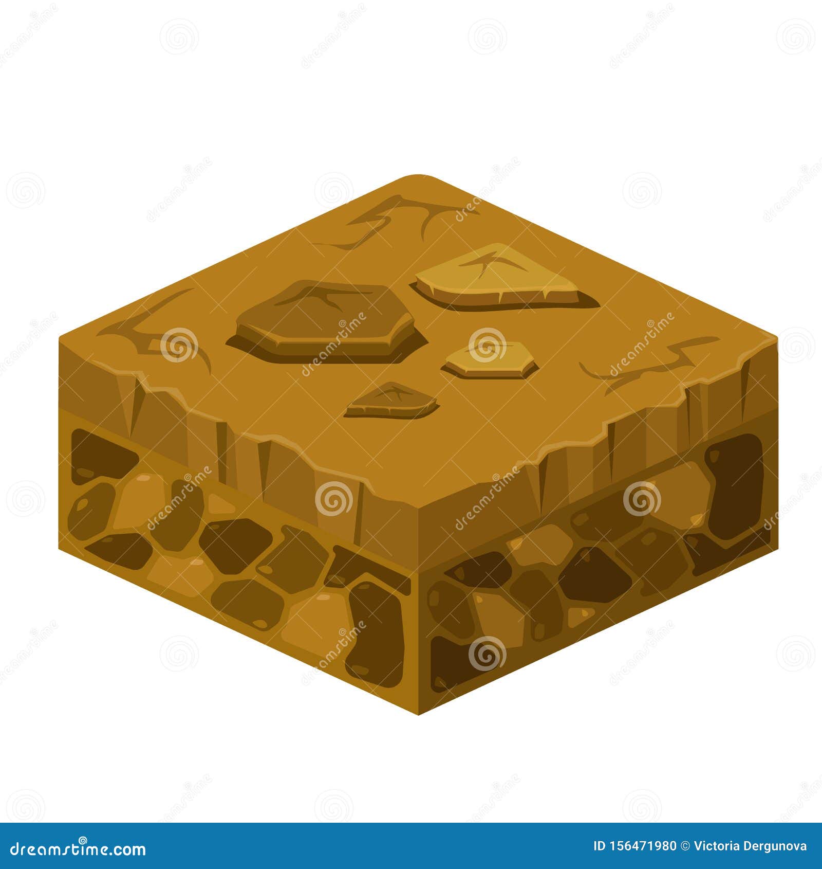 Soil Layers Vector Isometric Image Stock Vector - Illustration of ...