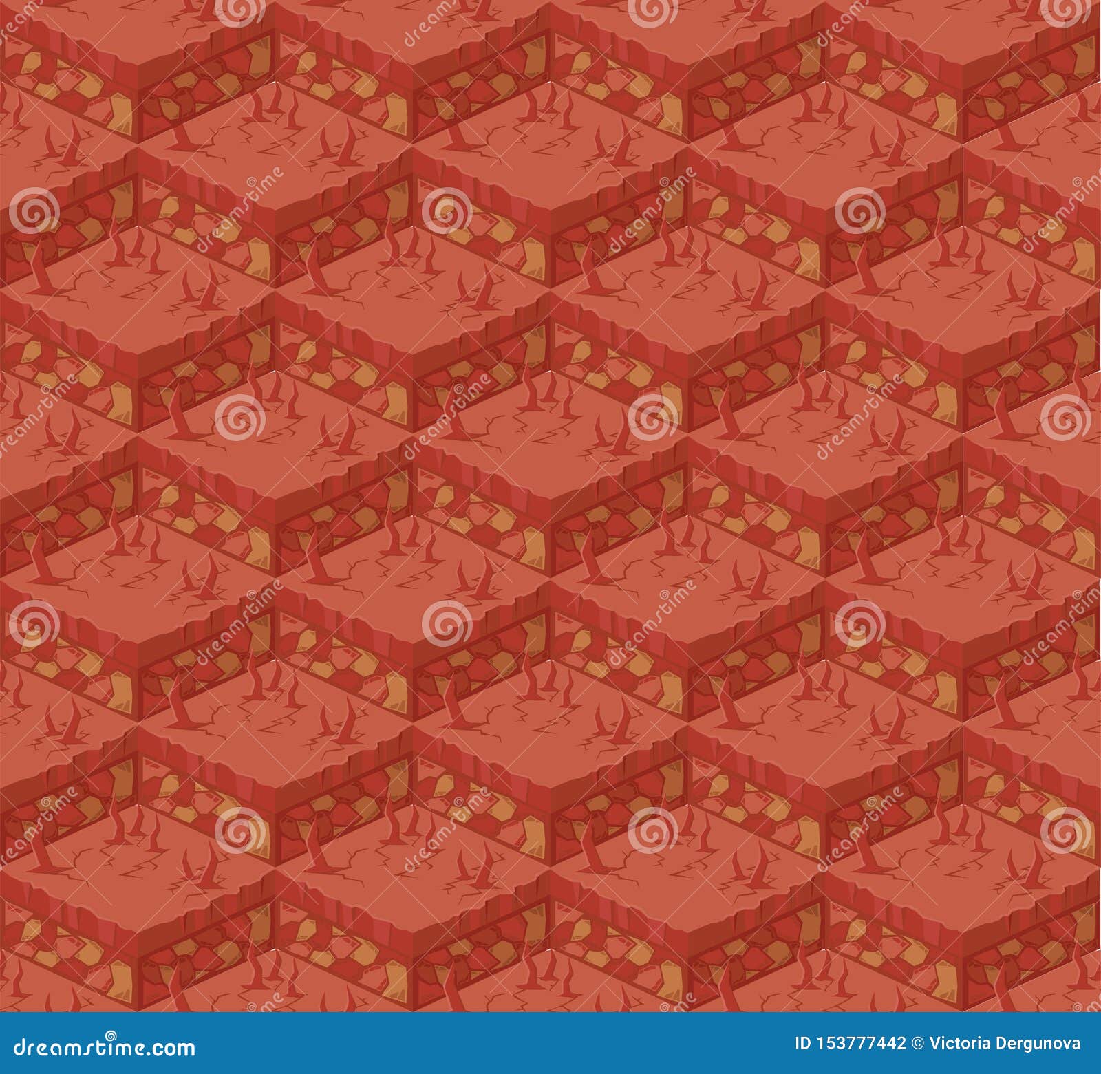 Soil Layers Vector Isometric Pattern Stock Vector - Illustration of ...