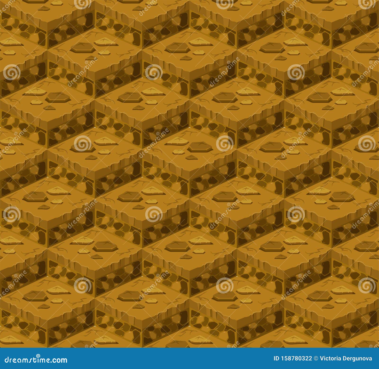 Soil Layers Vector Isometric Pattern Stock Vector - Illustration of ...