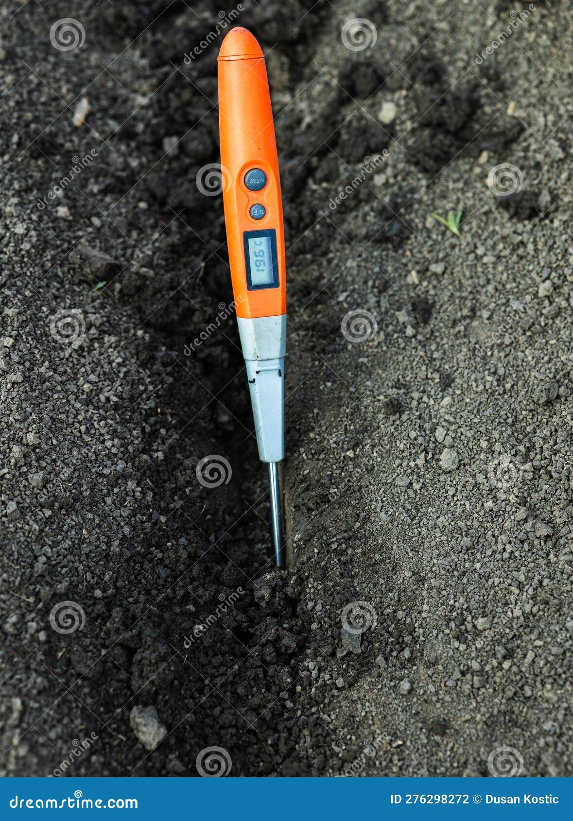 Soil Meter for Measured PH, Temperature and Moisture Stock Photo ...