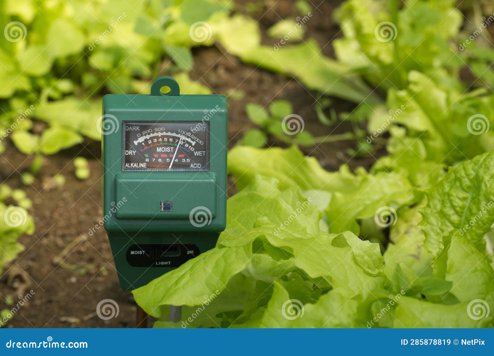 Soil Moisture, Light Intensity and PH Testing Meter Stock Image - Image ...
