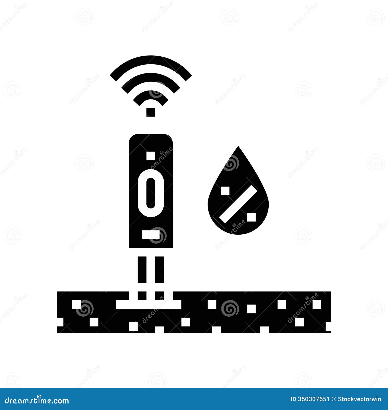 Soil Moisture Monitoring RGB Color Icon Vector Illustration ...