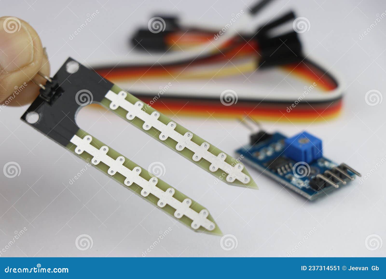 Soil Moisture Sensor Module Held in Hand, Soil Humidity Sensor or ...