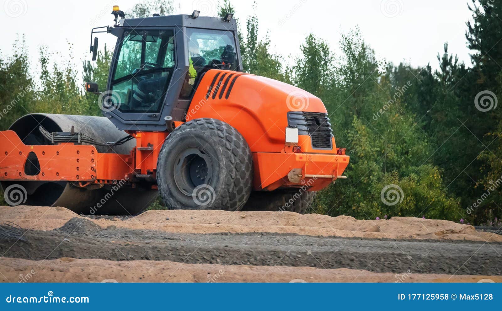Soil packer stock photo. Image of steam, machine, travelling - 177125958