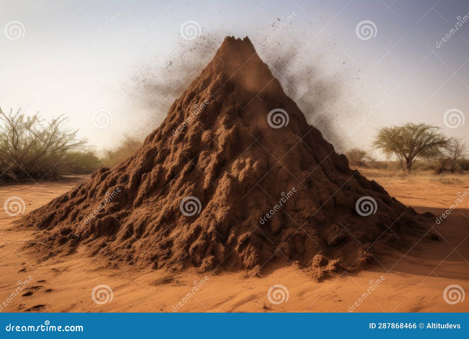 Soil Particles Surrounding the Anthill Structure Stock Illustration ...