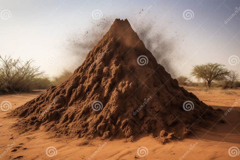 Soil Particles Surrounding the Anthill Structure Stock Photo - Image of ...