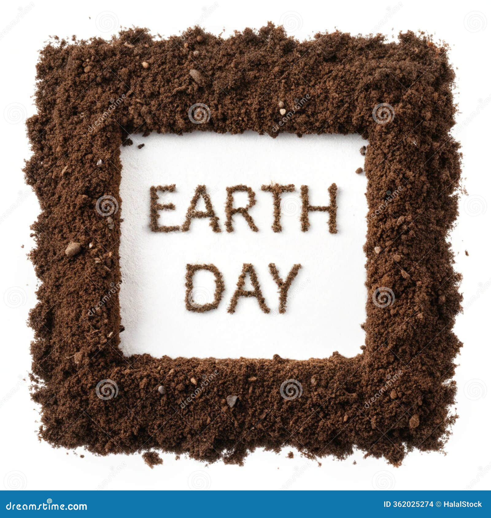 Soil Patch Texture Isolated on White Background Stock Illustration ...