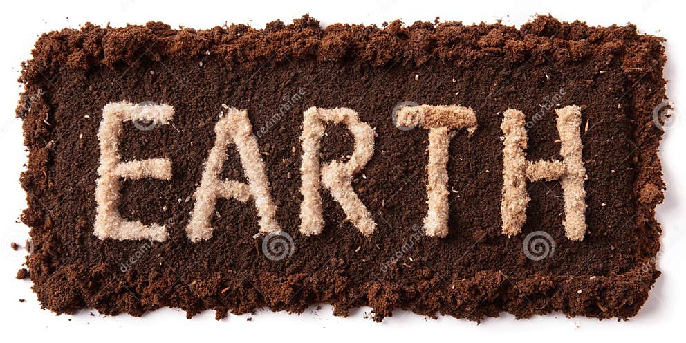 Soil Patch Texture Isolated on White Background Stock Illustration ...