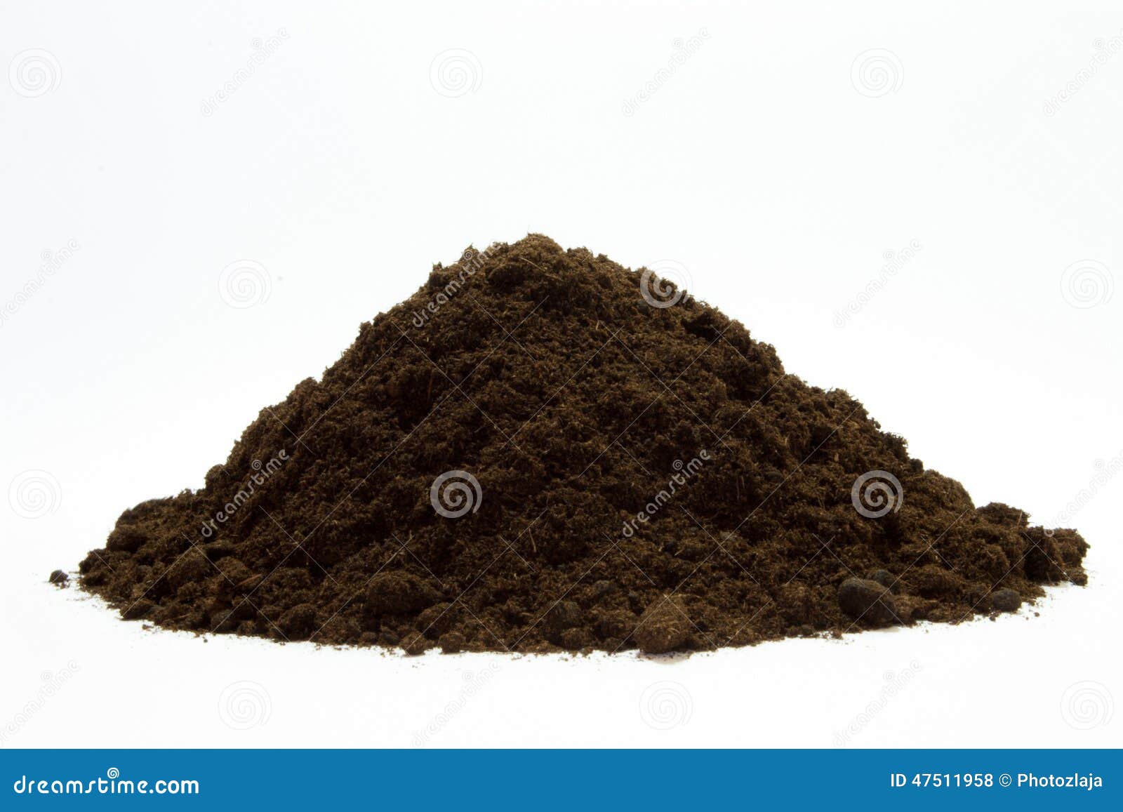 Soil in a Pile on the White Background Stock Photo - Image of gardening ...