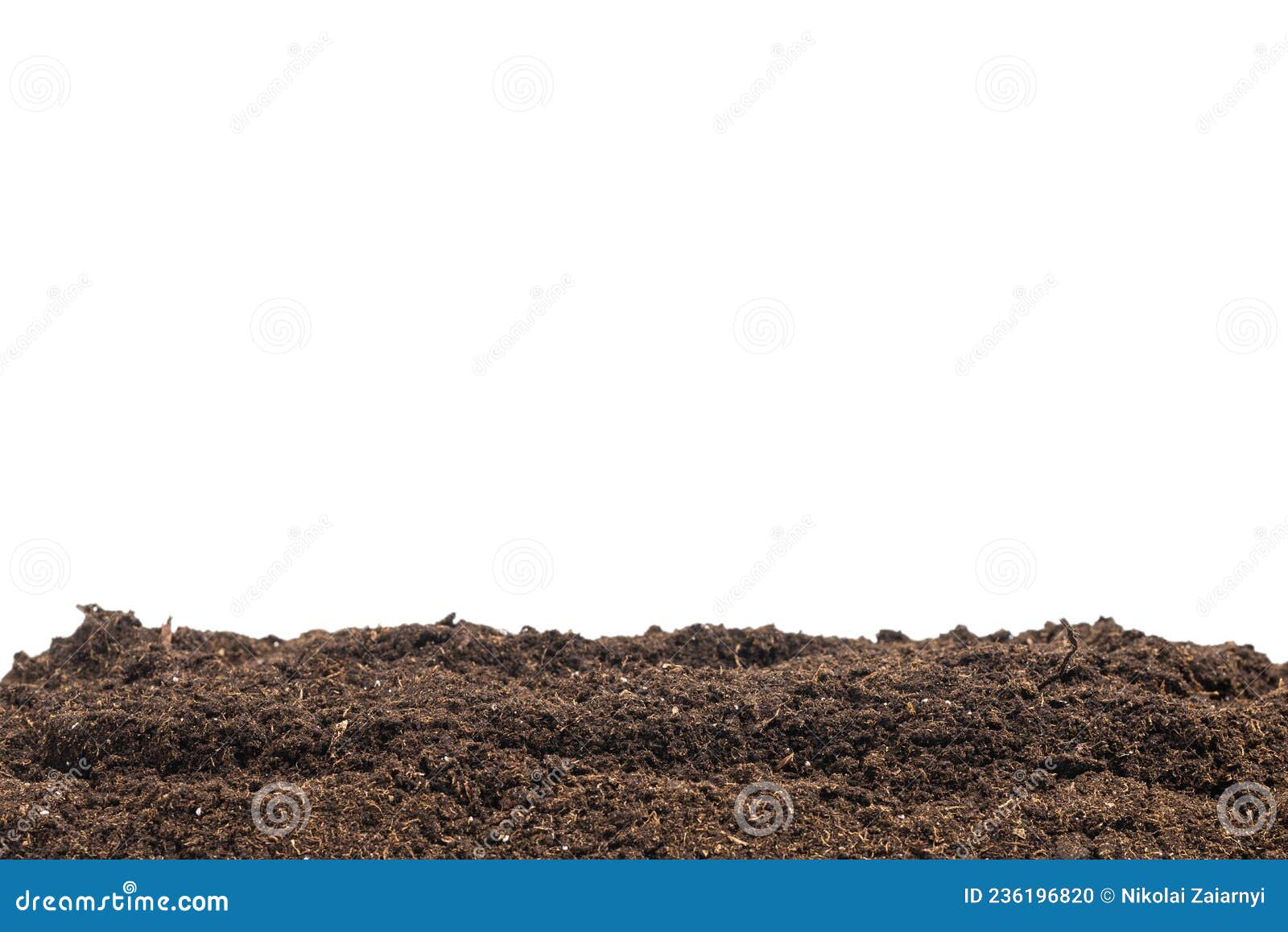 Soil for Plant Isolated on White Background Stock Photo - Image of ...