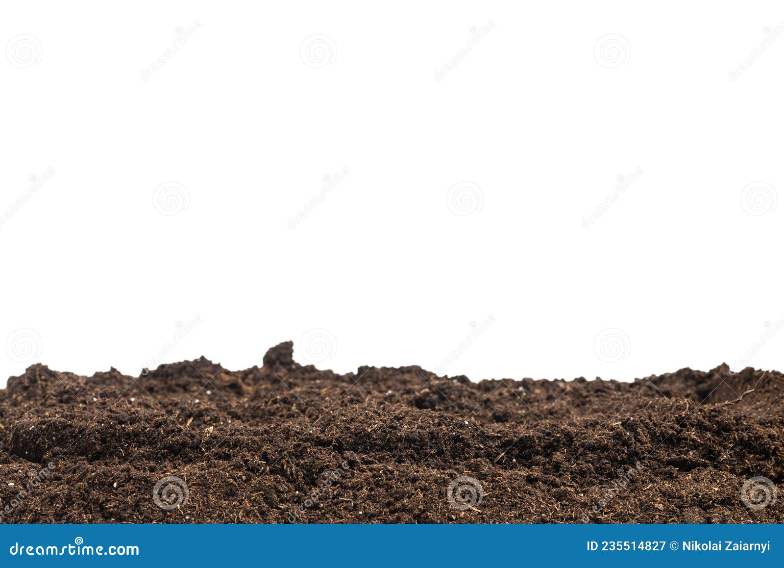 Soil for Plant Isolated on White Background Stock Image - Image of ...